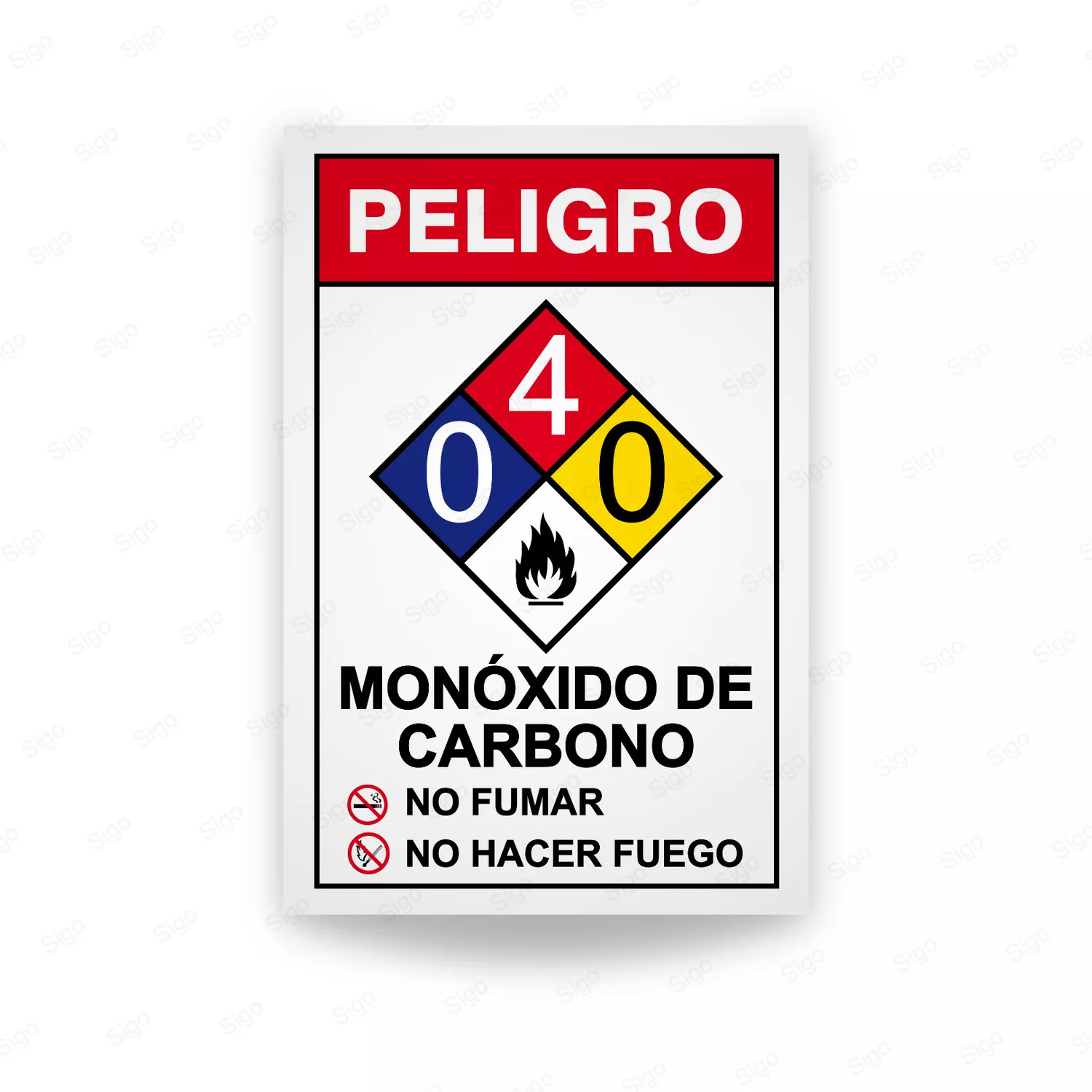 Rótulo Peligro NFPA Monóxido de Carb... | SIGO