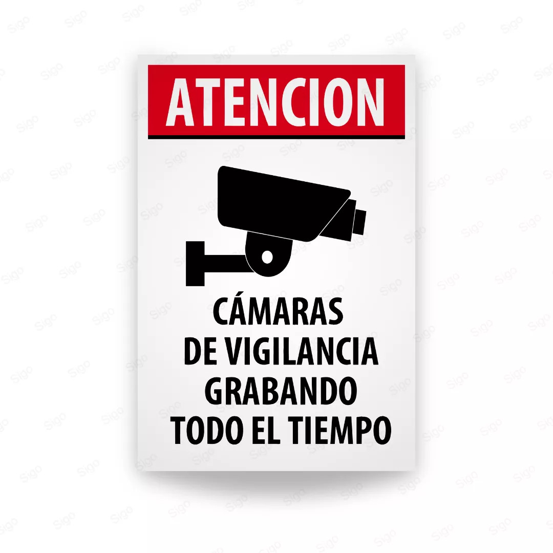 Rótulo Cámara Seguridad - Vigilancia 24/7 | SIGO