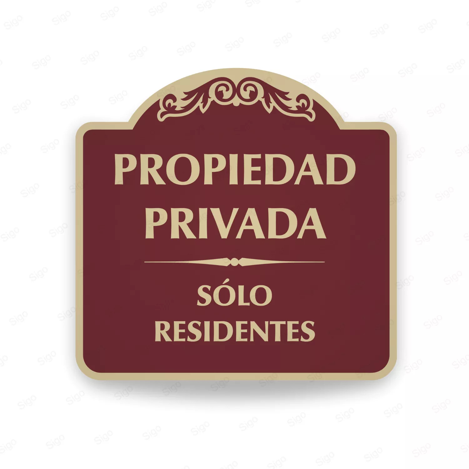 Rótulo Vial Residencial - Sólo Residentes... | SIGO