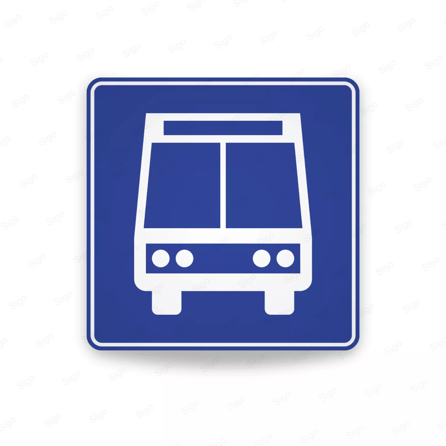 Rótulo Vial De Servicio - Parada De Autobus | Cod. SIS - 19 | Sigo
