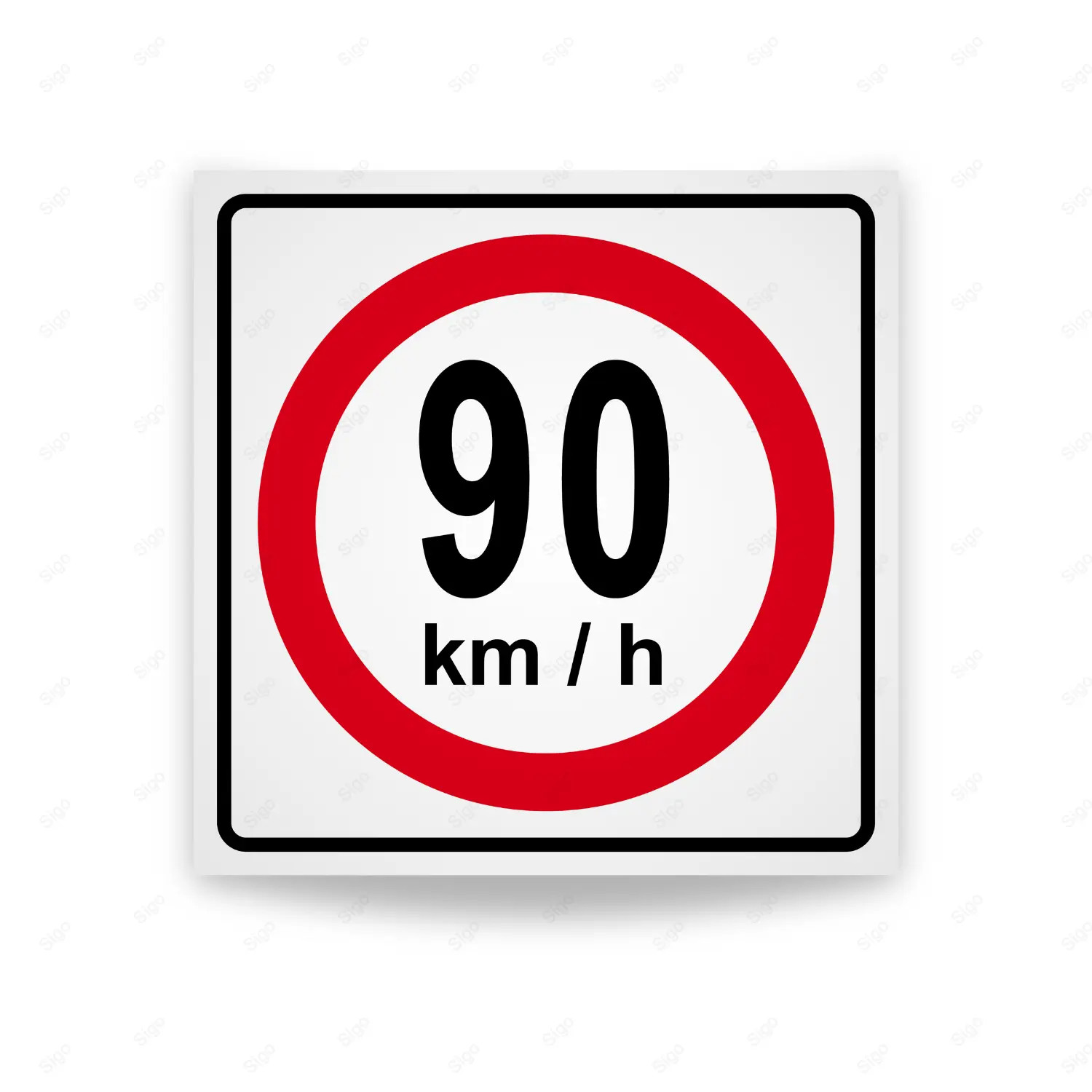 Rótulo Vial Reglamentario - Velocidad Máxima 90 Km/h | SIGO