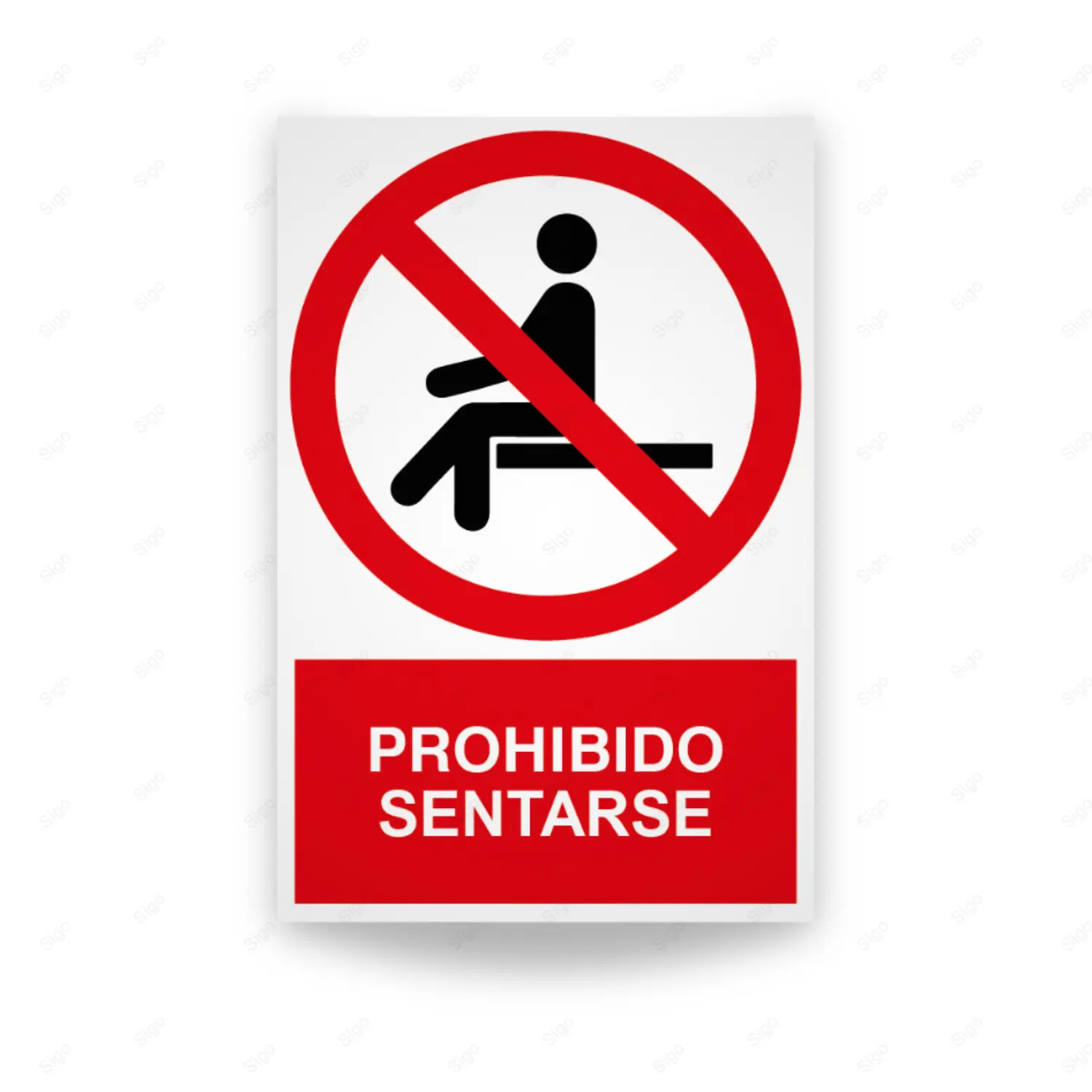 Rótulo: Prohibido sentarse | SIGO