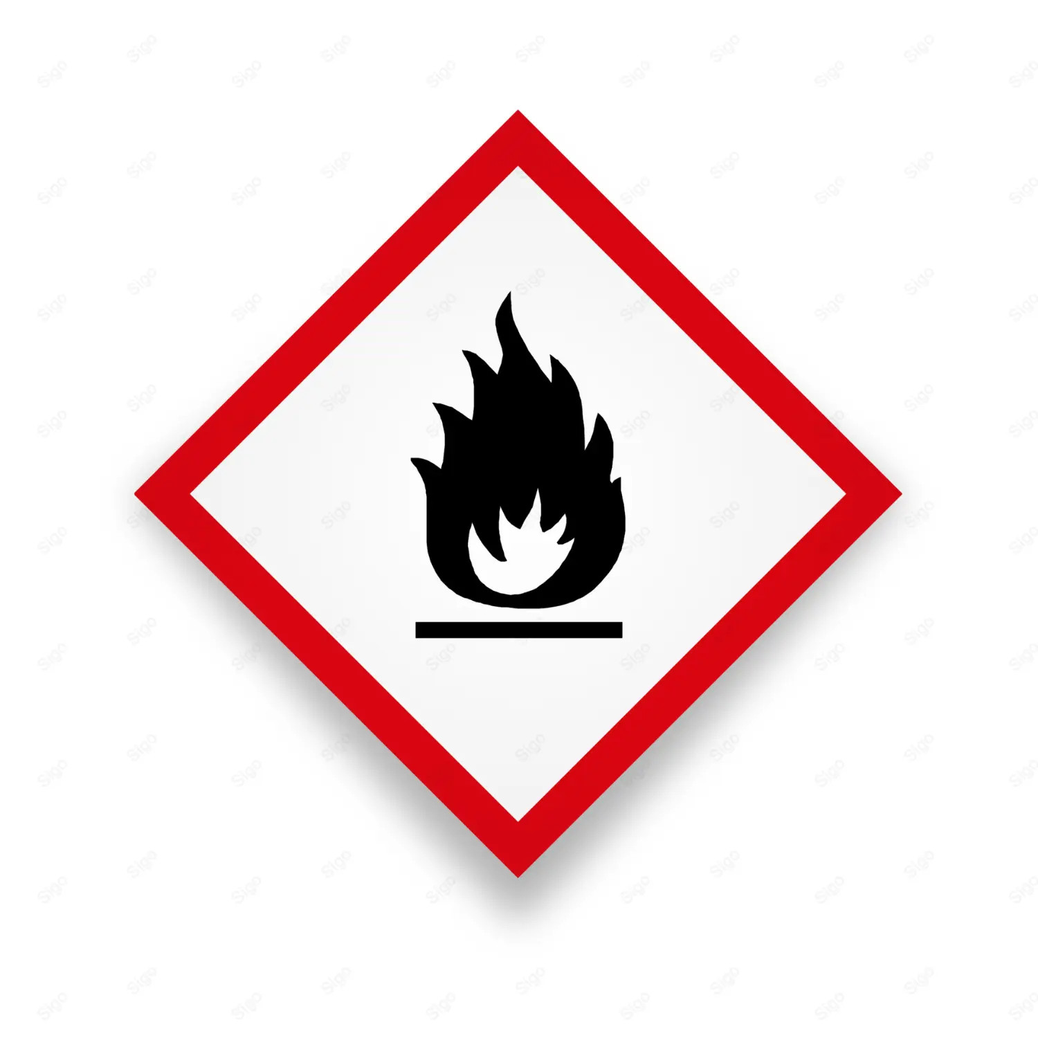 Rótulo Rombo Químico - Sust. Inflamables... | SIGO