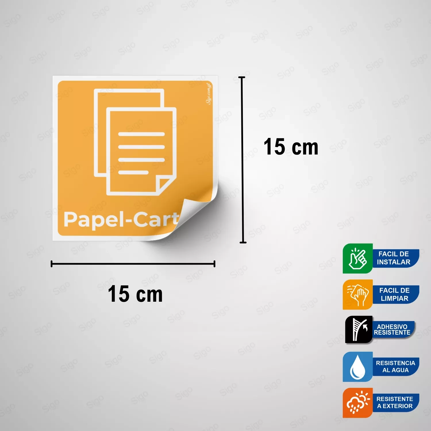 Rótulos de Reciclaje - Sticker Reciclaje de Papel Cartón | SIGO