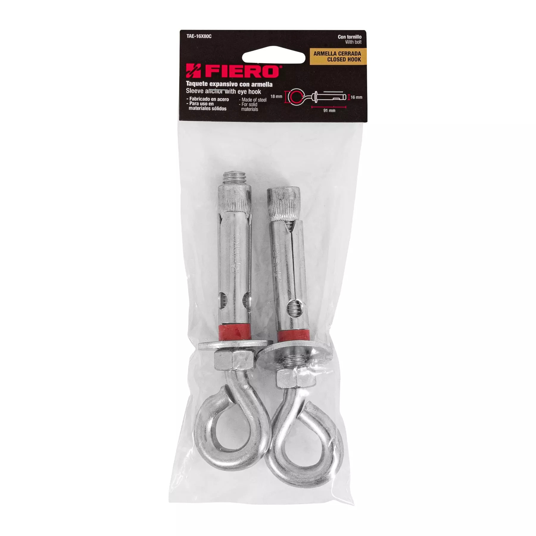 Perno Expansivo Ø 5/8" x 3 5/8" | Armella Cerrada Fiero