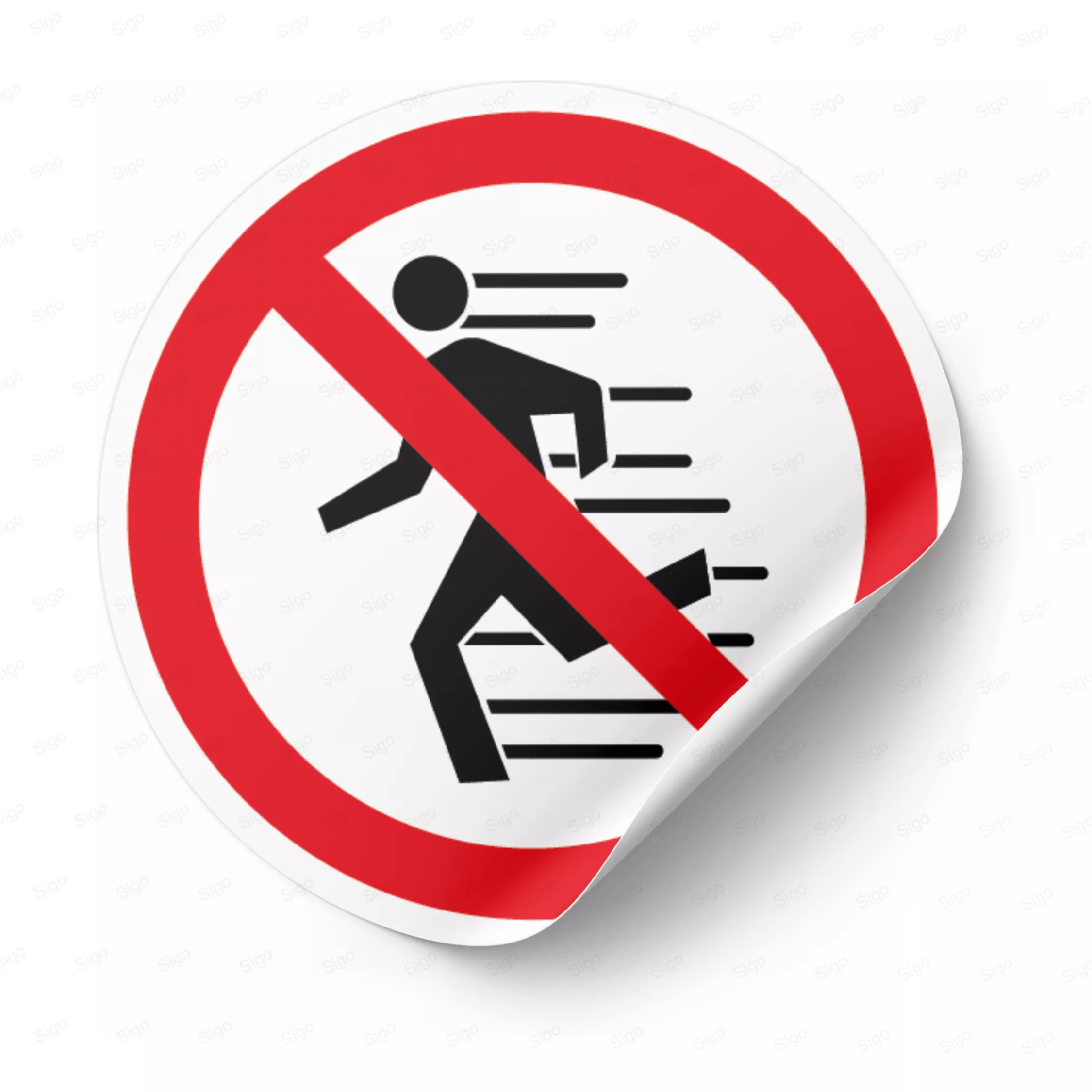 Calcomanía Prohibido correr | SIGO