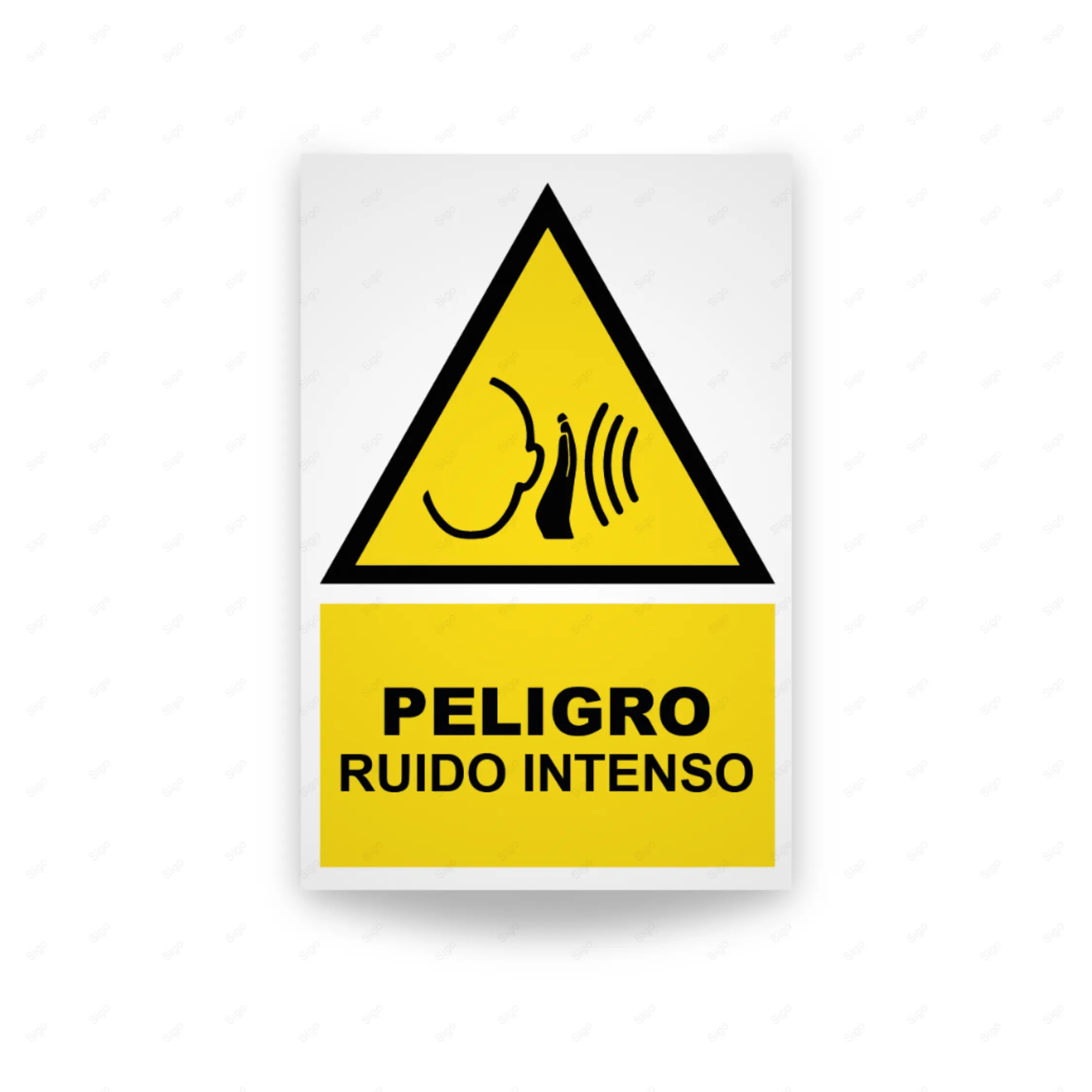 Rótulo Peligro Ruido Intenso Sigo