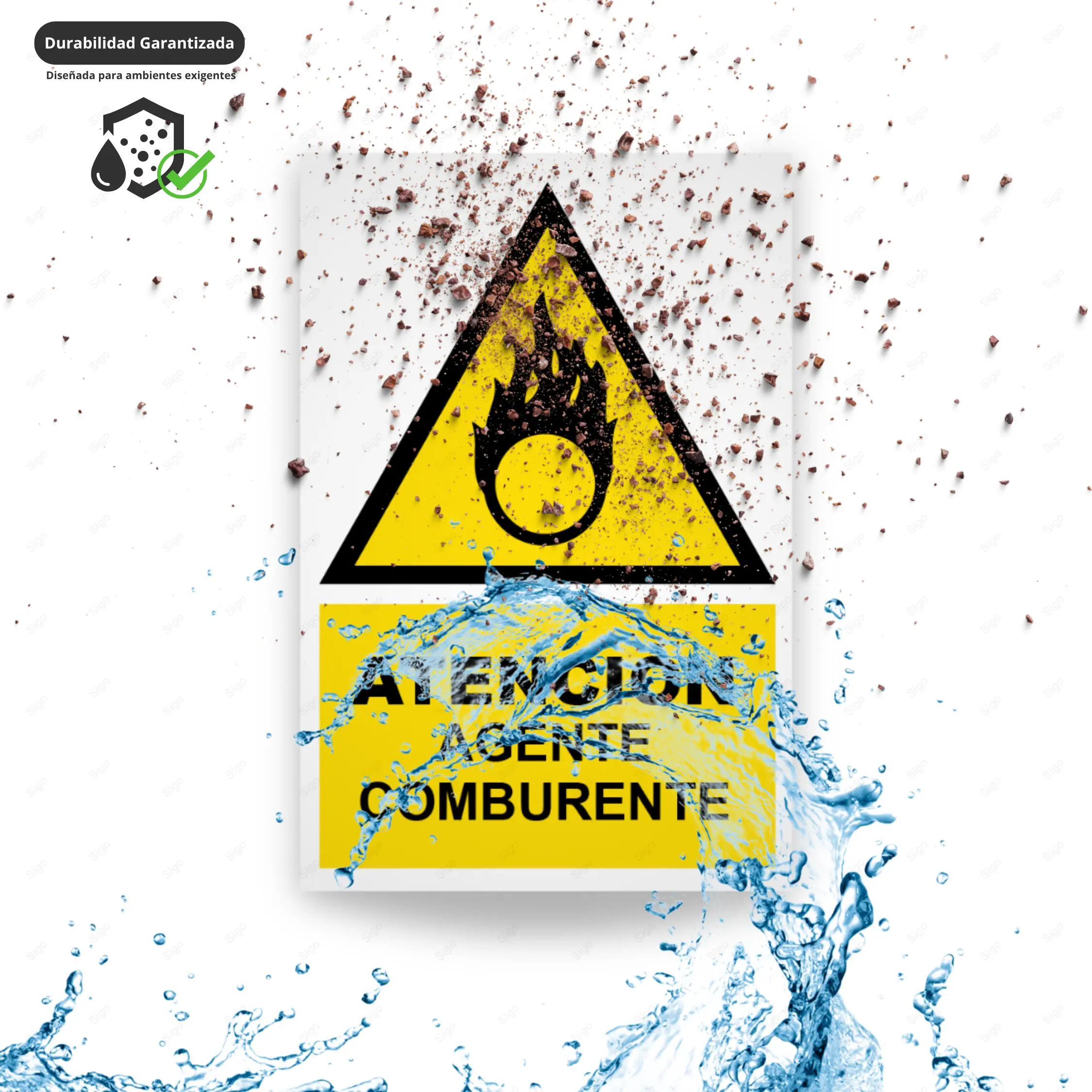 Rótulo Atención Agente Comburente... | SIGO