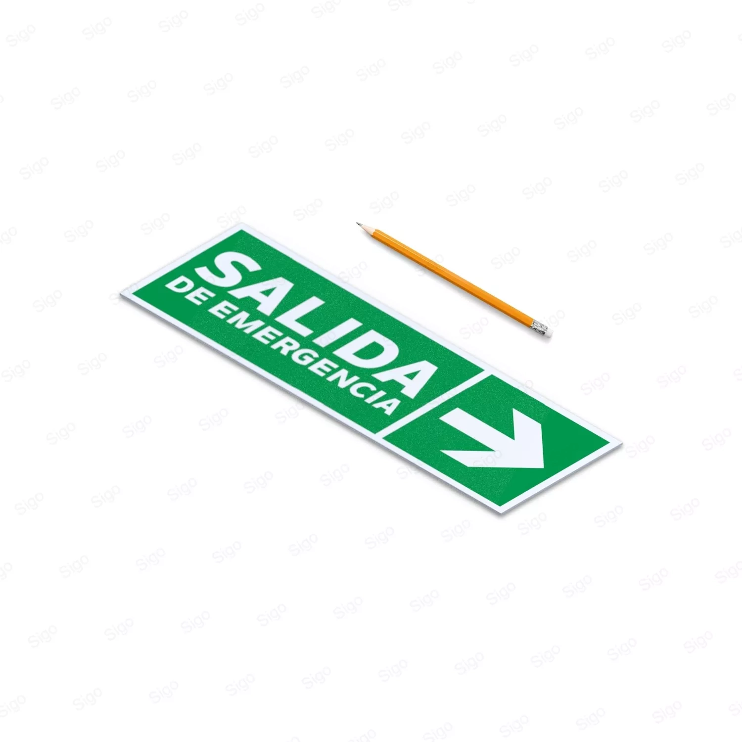 Rótulo Salida de Emergencia Flecha Hacia La Derecha