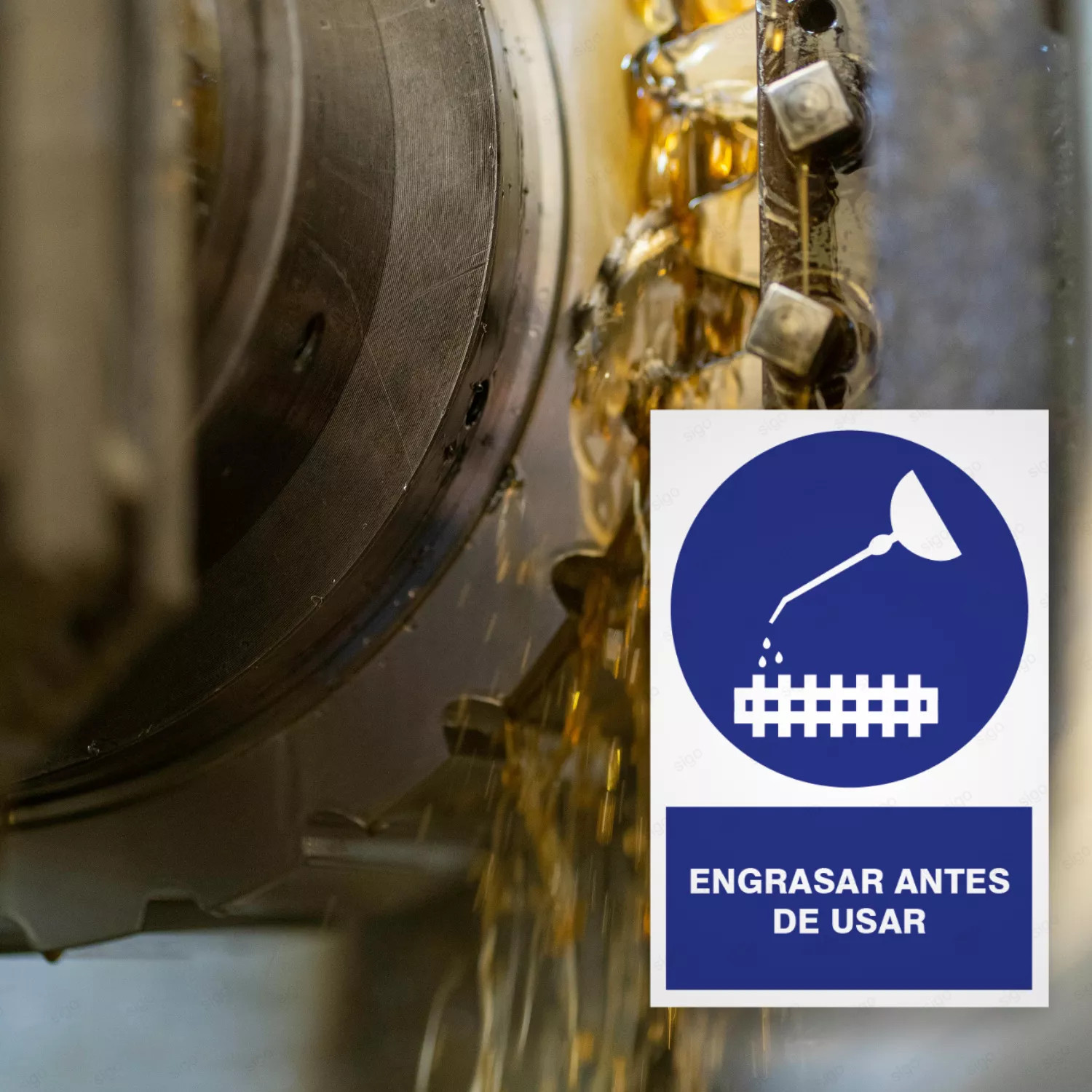 Engrasar antes de usar: Rótulo Obligat. | SIGO