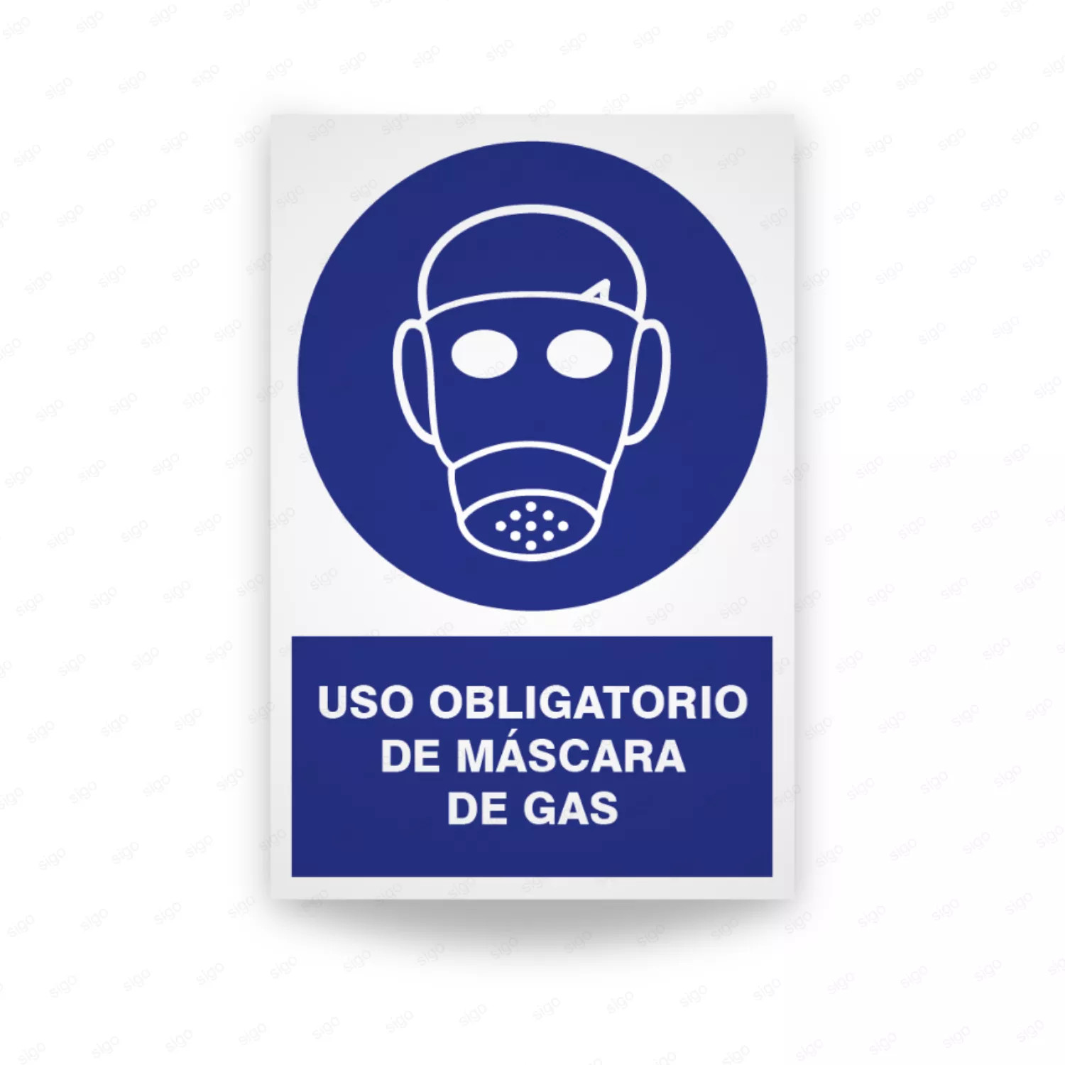 Rótulo: Uso obligatorio de máscara de gas | SIGO