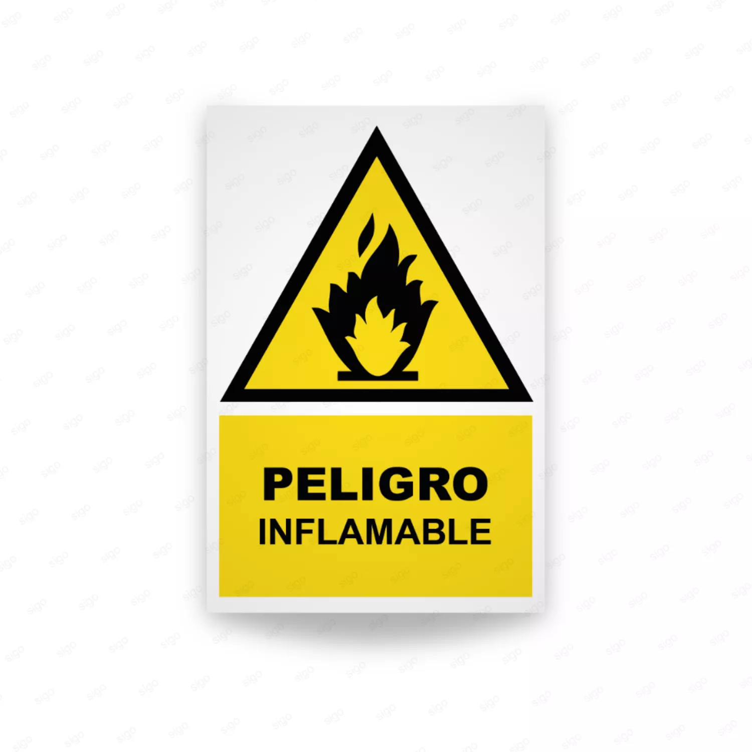 Rótulo Atención - Peligro Inflamable... | SIGO