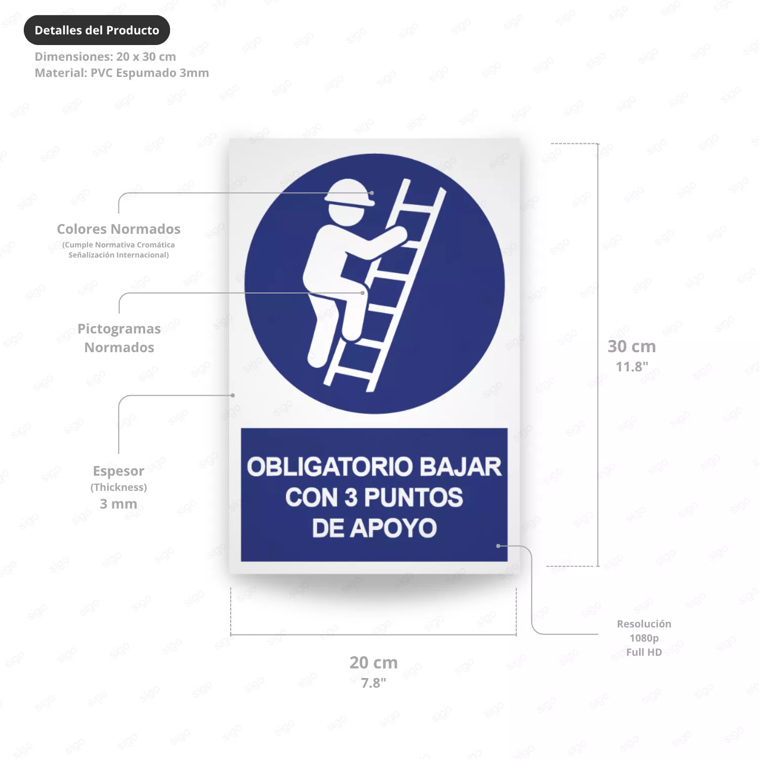 Rótulo Obligatorio 3 Puntos de Apoyo | SIGO