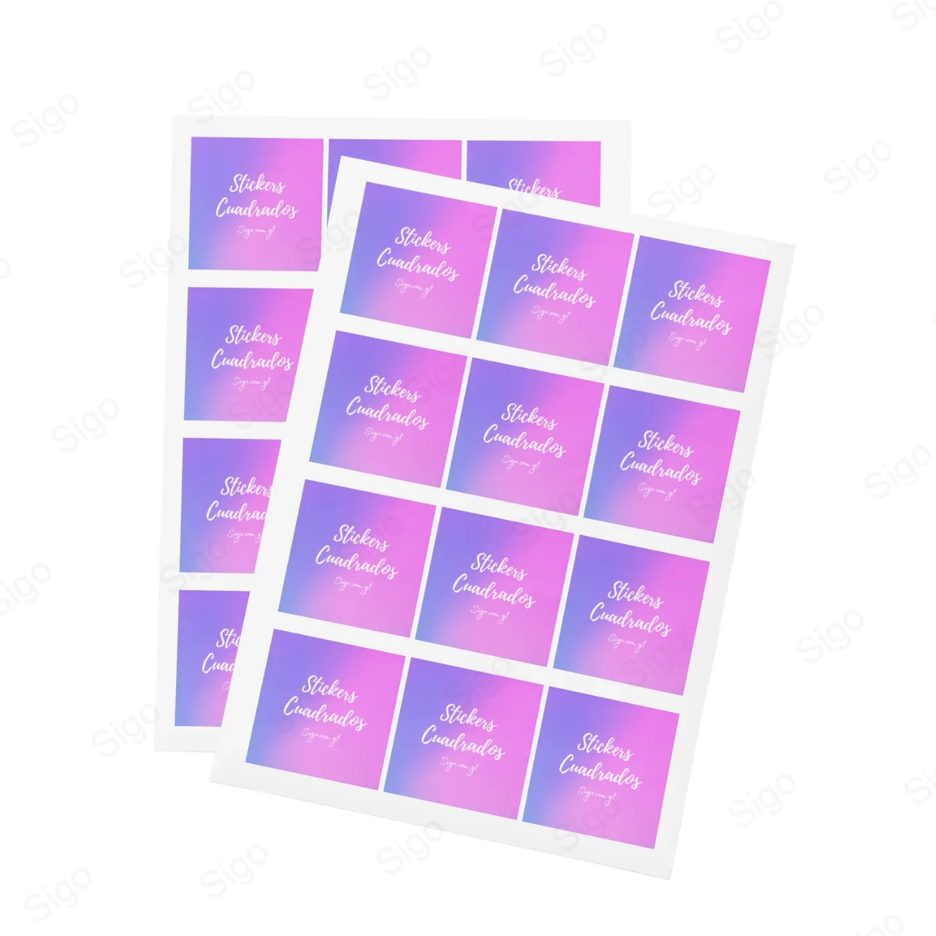 Calcomanías Cuadradas | Sigo