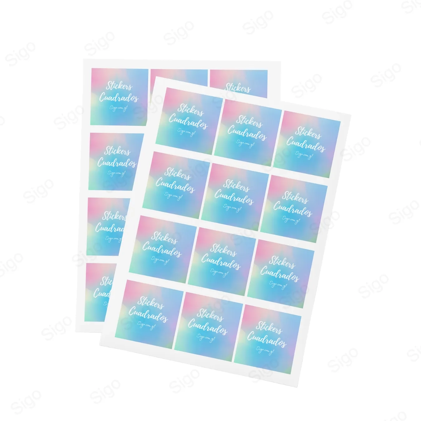 Calcomanías Cuadradas | Sigo